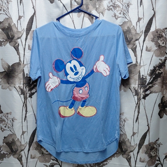 Disney | Tops | Disney Light Blue Mickey Mouse Short Sleeve Tee | Poshmark